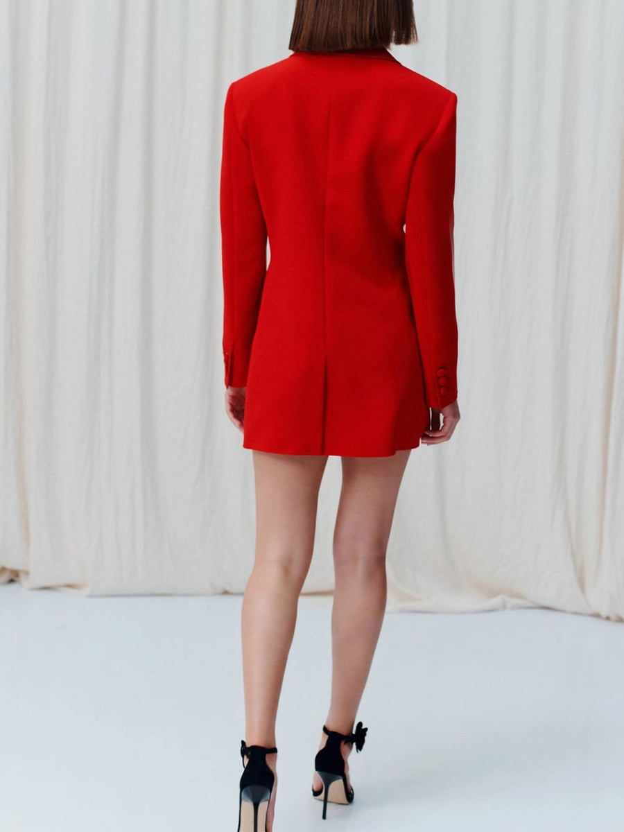 Marella Red Blazer In Cady Crêpe | Balardi