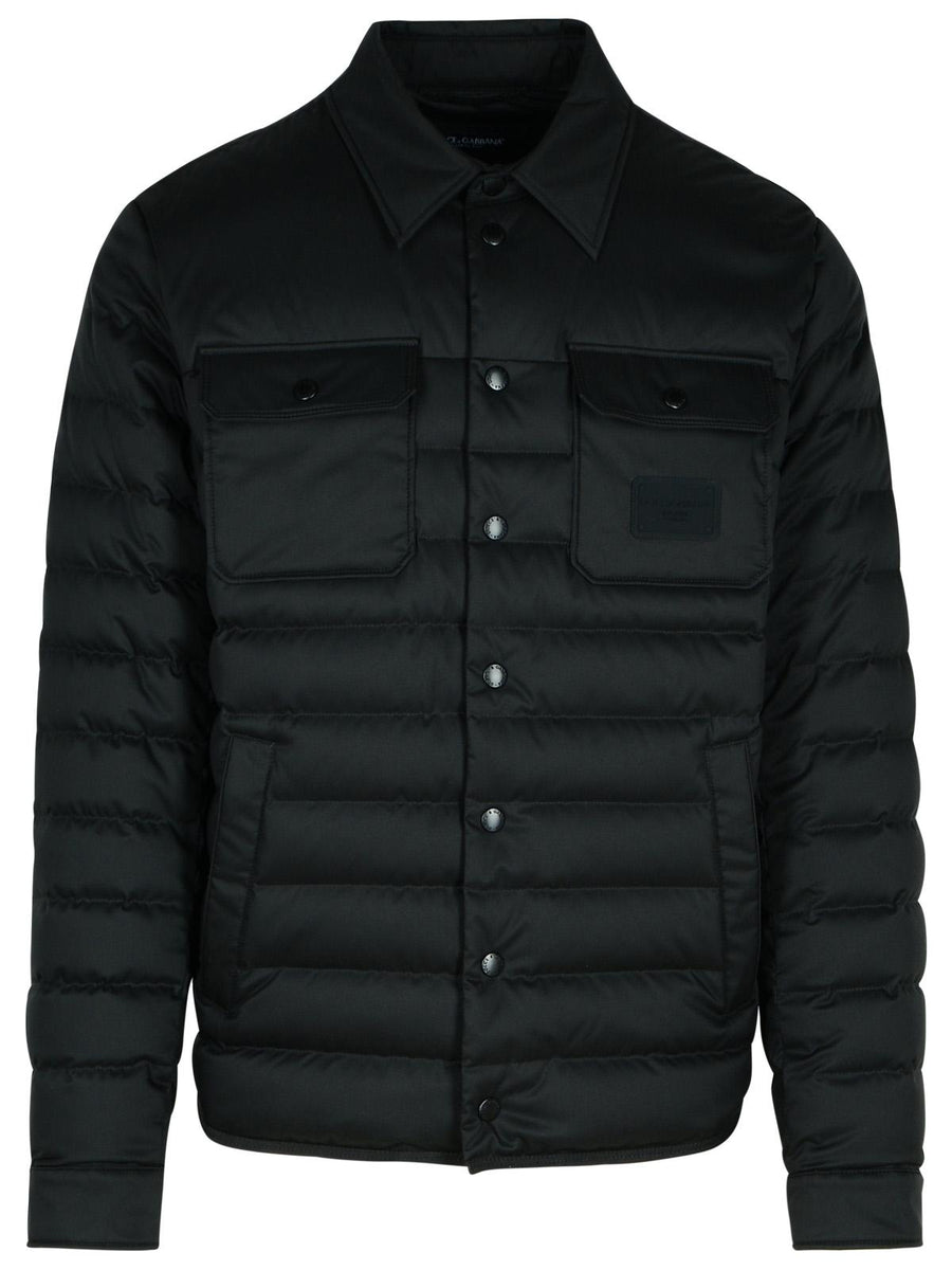 Dolce & Gabbana Black Polyester Down Jacket | Balardi