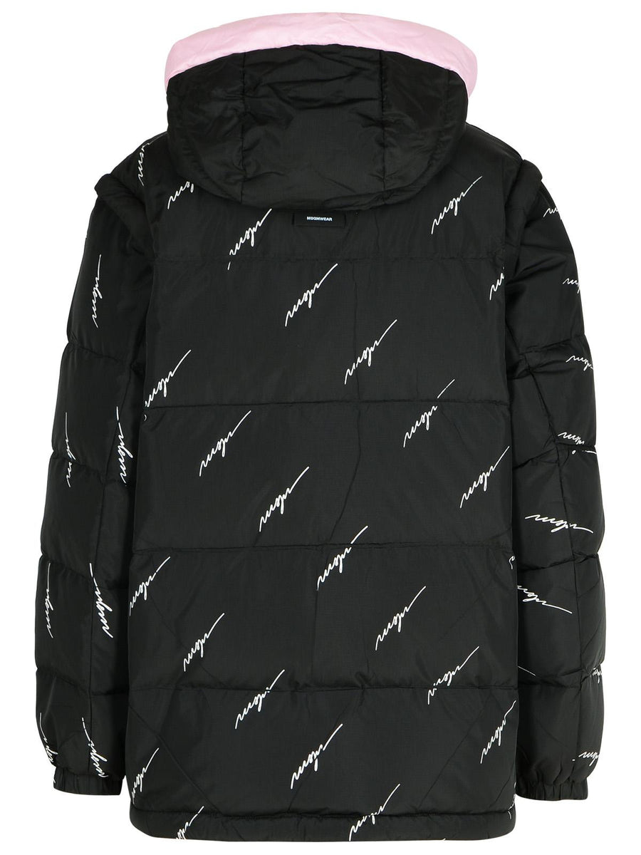 Msgm Black Polyester Down Jacket | Balardi