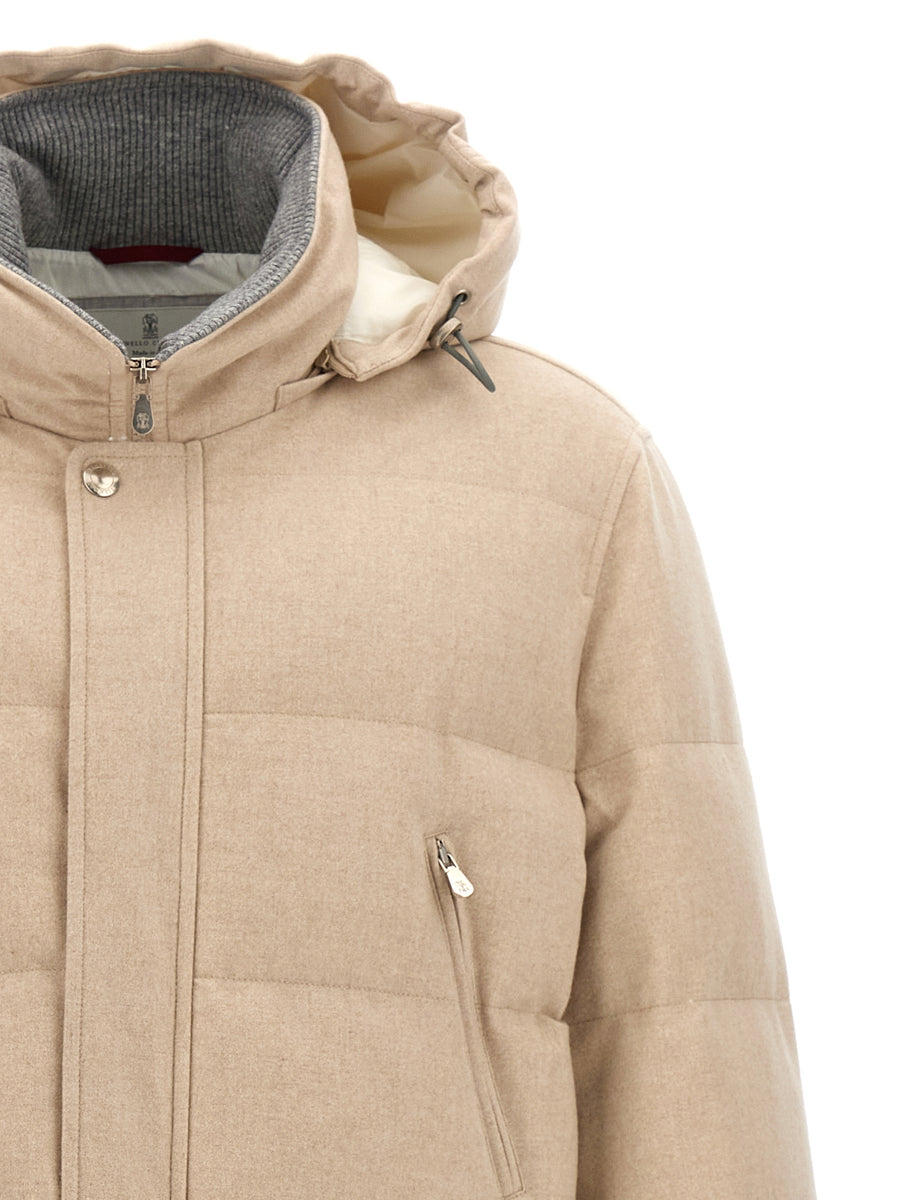 Brunello Cucinelli Long Hooded Down Jacket | Balardi