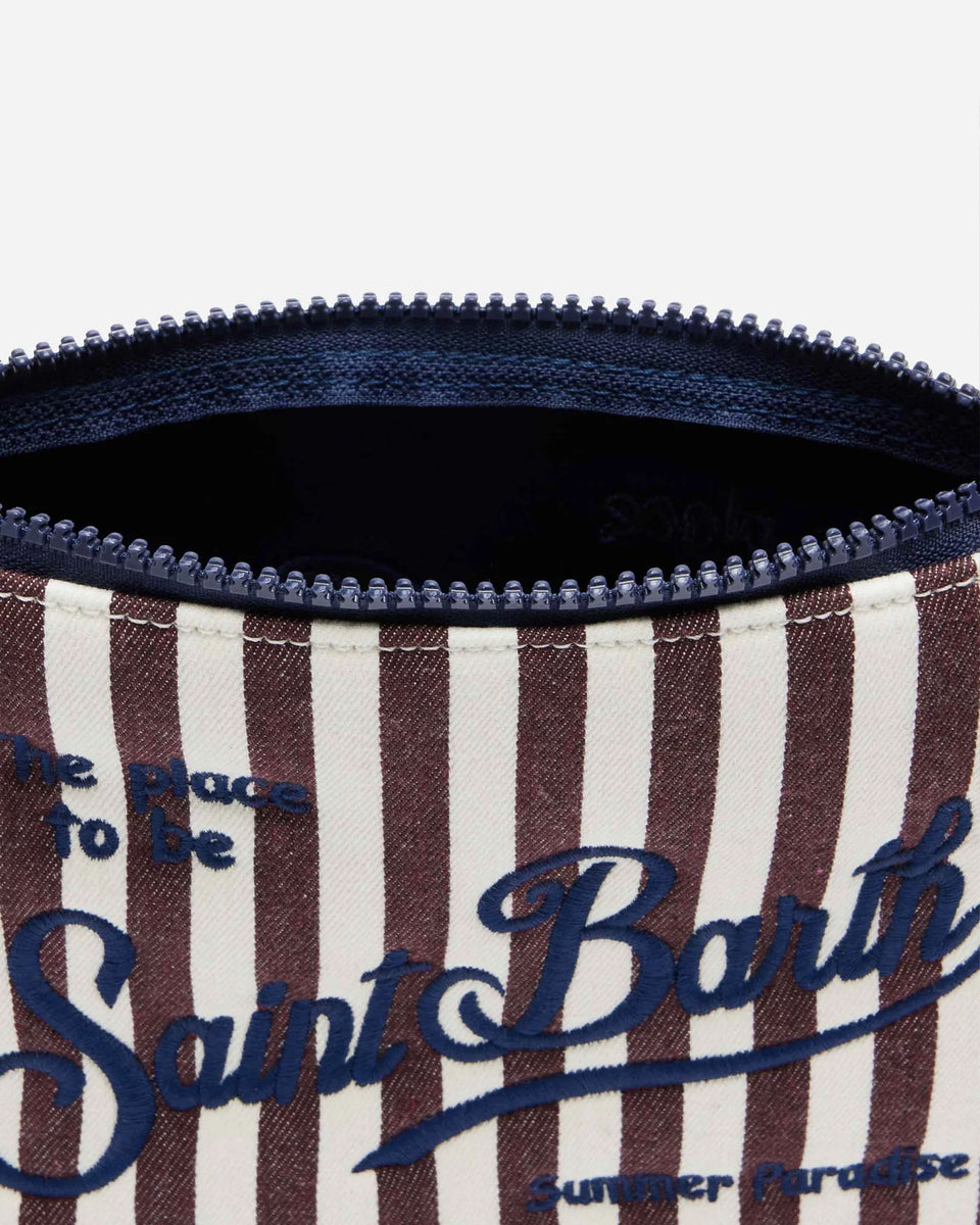 Mc2 Saint Barth Pochette Aline Effetto Denim A Righe | Balardi