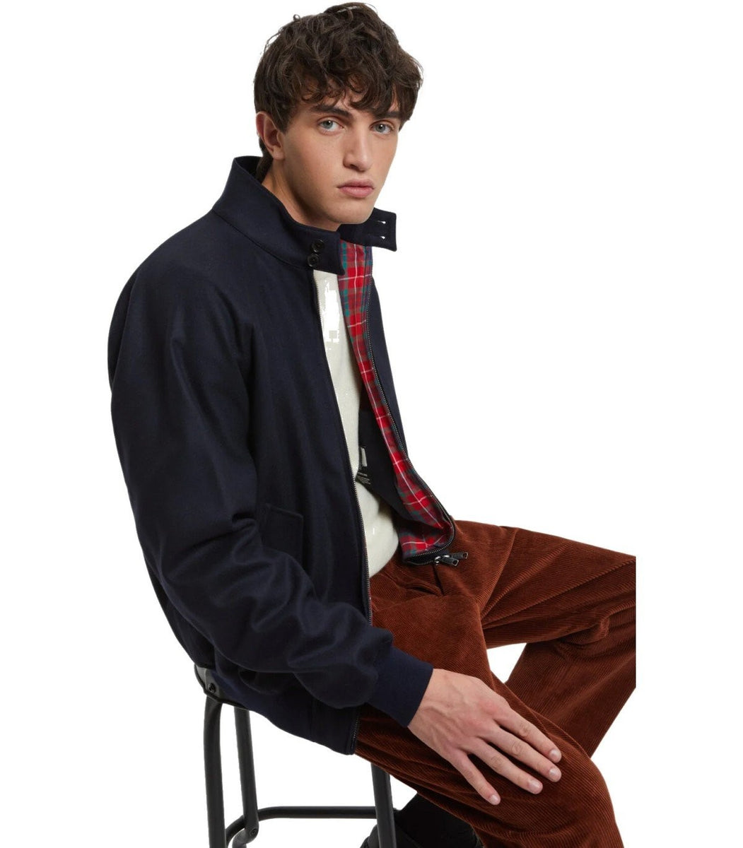 Baracuta Melton 69 Deep Blue Bomber Jacket | Balardi