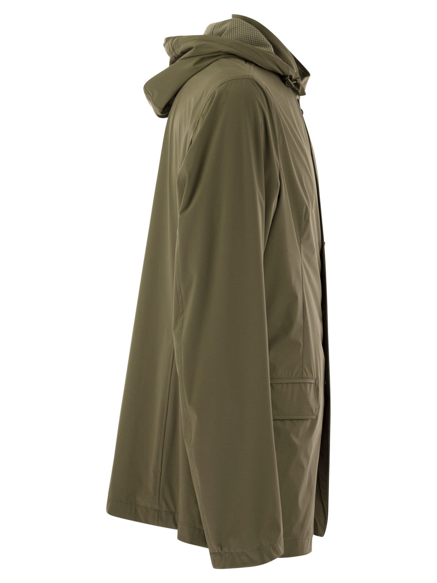 Herno Technical Fabric Jacket With Hood | Balardi