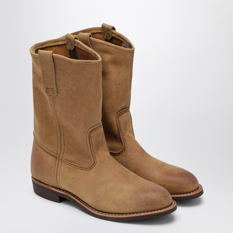 Red Wing Pecos Boots In Beige Suede – Balardi