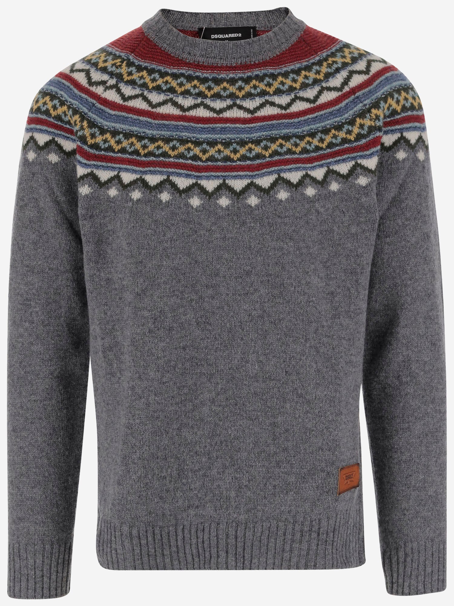 Dsquared2 Wool Sweater With Geometric Pattern – Balardi