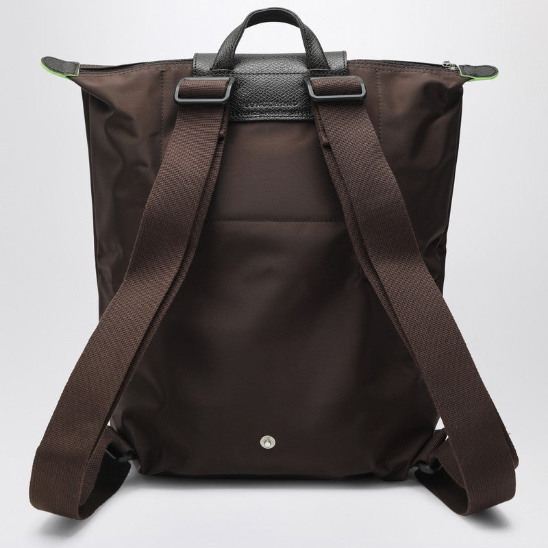 Longchamp Mocha Coloured M Le Pliage Green Backpack – Balardi