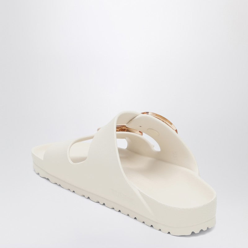 Birkenstock Slide Arizona Big Buckle In Ivory Eva | Balardi