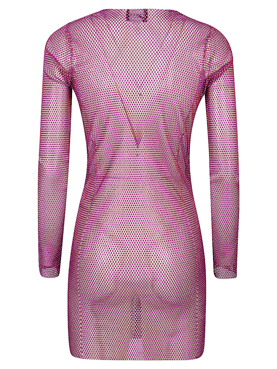 Santa Brand Flower Applique Mini Dress | Balardi