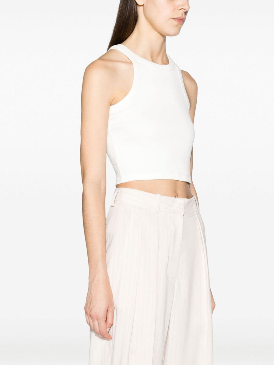 Closed Organic Cotton Cropped Tank Top | Balardi