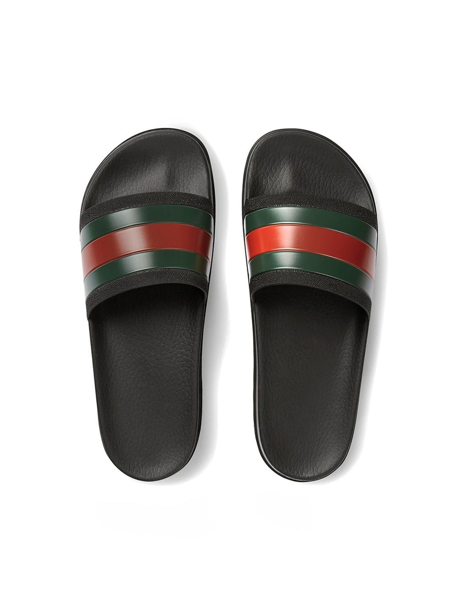 Gucci Web Detail Pool Slides | Balardi