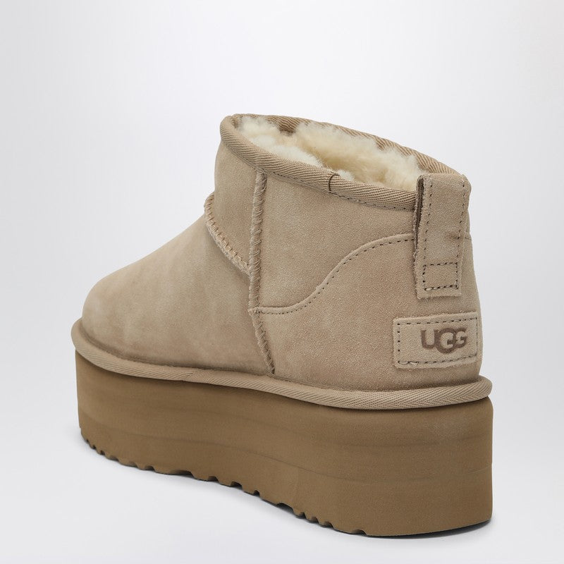 Ugg Classic Ultra Mini Boots With Sand Coloured Platform | Balardi