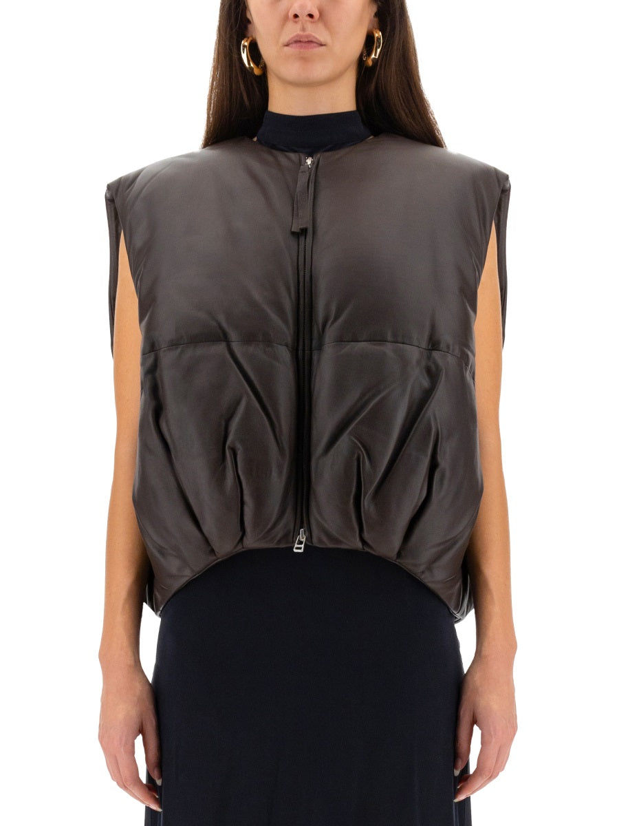 Alysi Leather "Puffer" Vest – Balardi