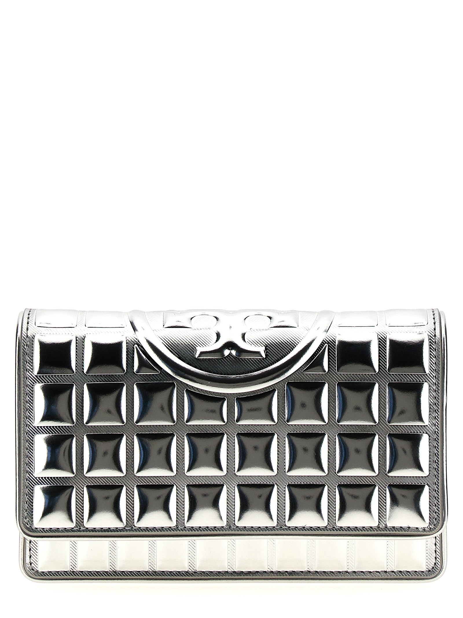 Tory Burch 'Fleming Metallic Square Quilt' Wallet On Chain – Balardi