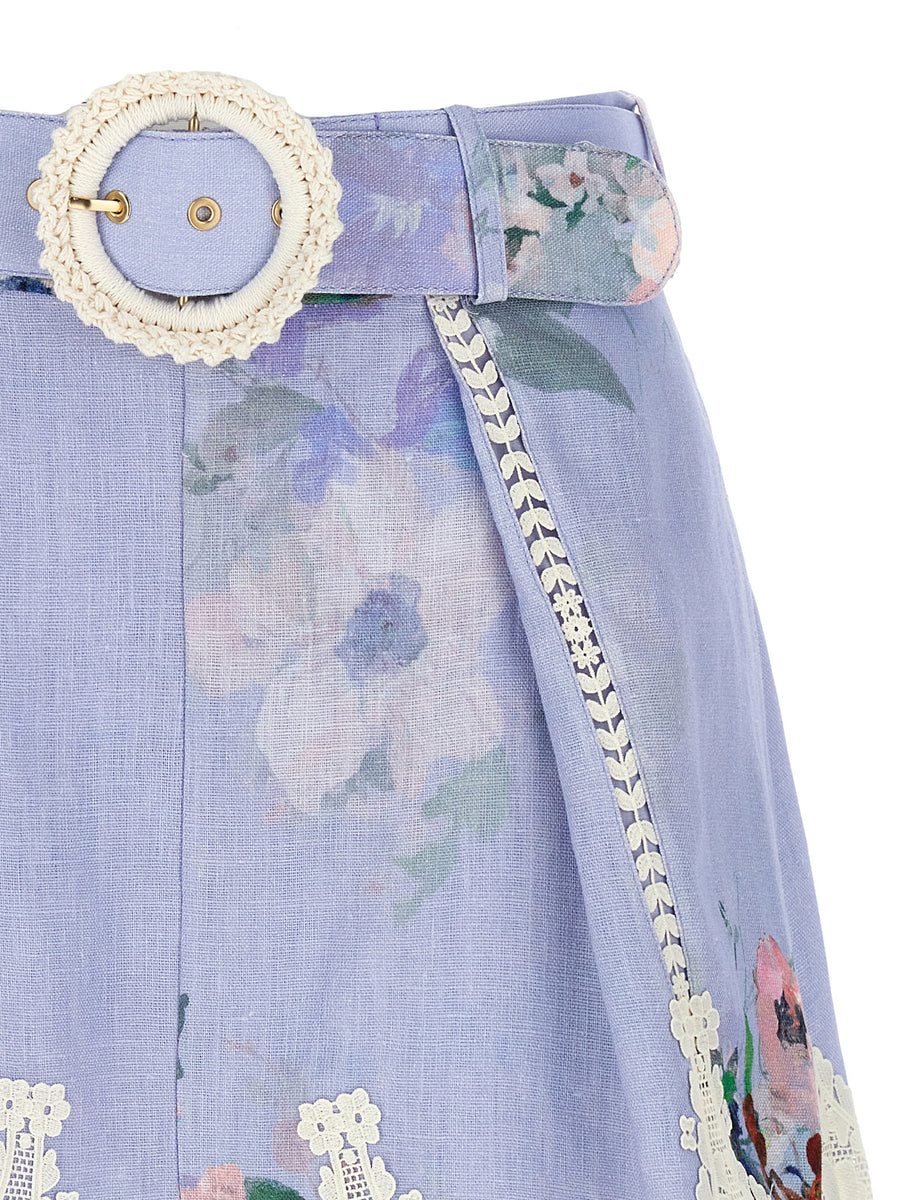 Zimmermann 'Everley Lace Trim Tuck' Shorts | Balardi