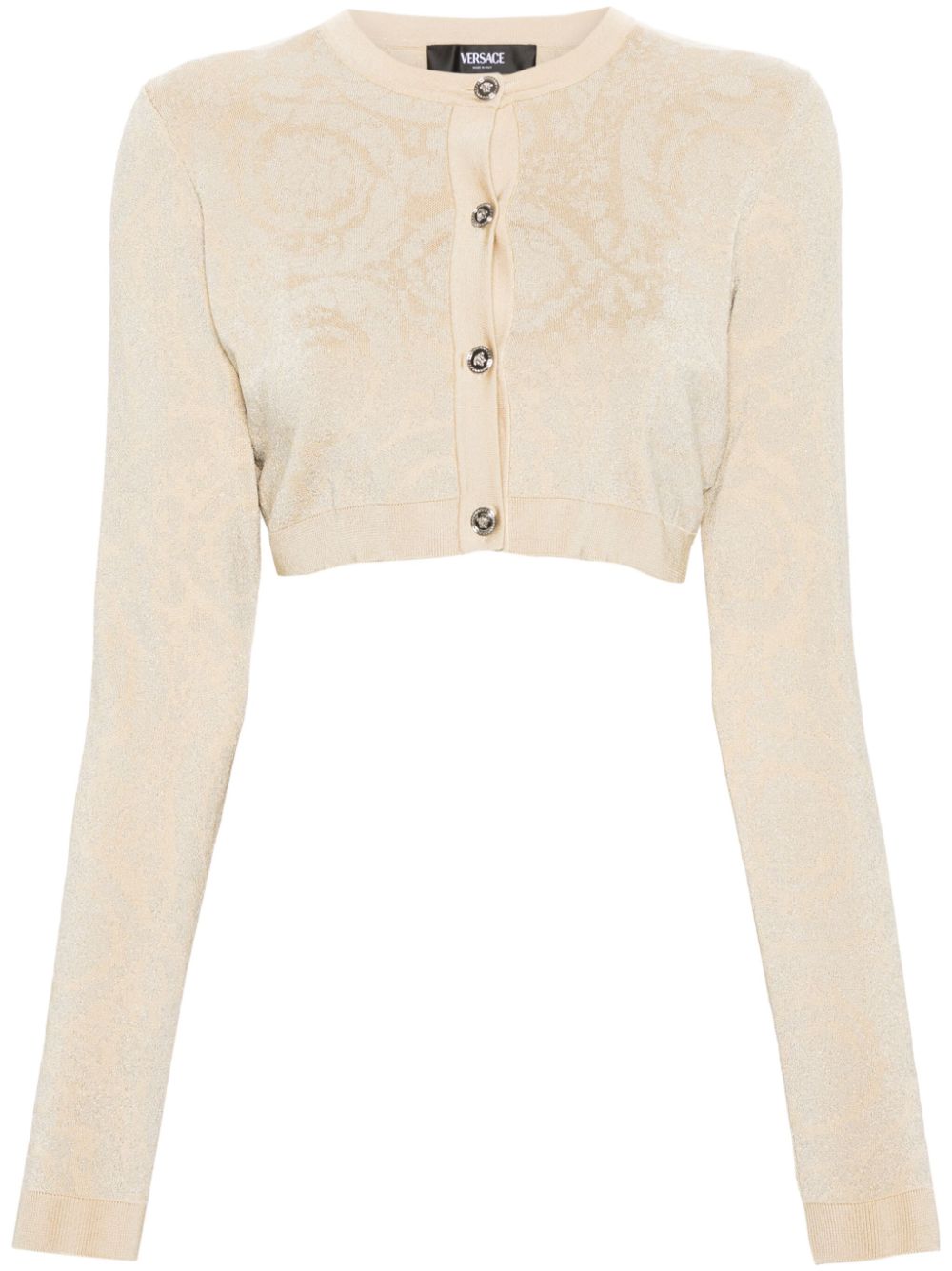 Versace Barocco Texture Cropped Cardigan – Balardi