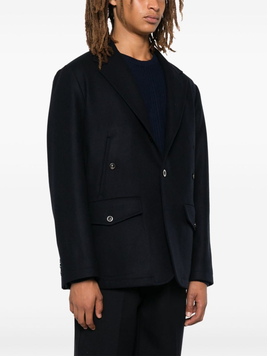 Boglioli Wool And Cashmere Single Breasted Jacket | Balardi