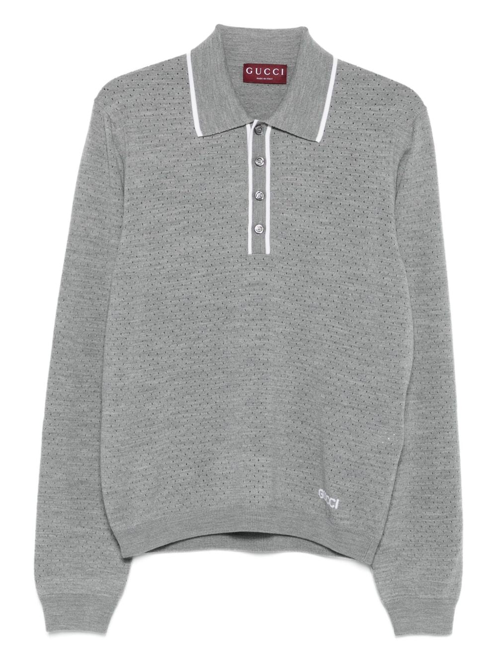 Gucci Wool Long Sleeves Polo Shirt – Balardi