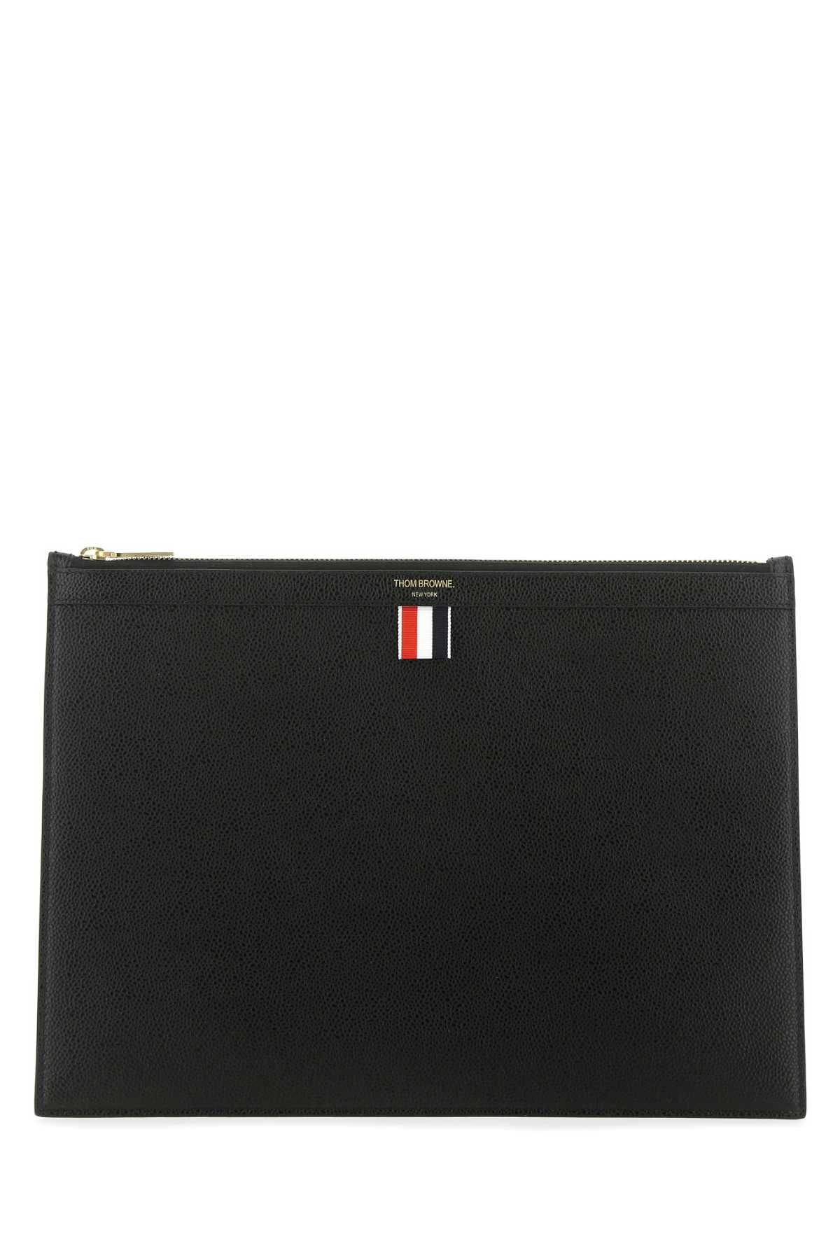 Thom Browne Black Leather Document Case – Balardi