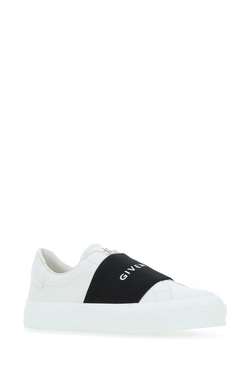 Givenchy White Leather New City Slip Ons | Balardi