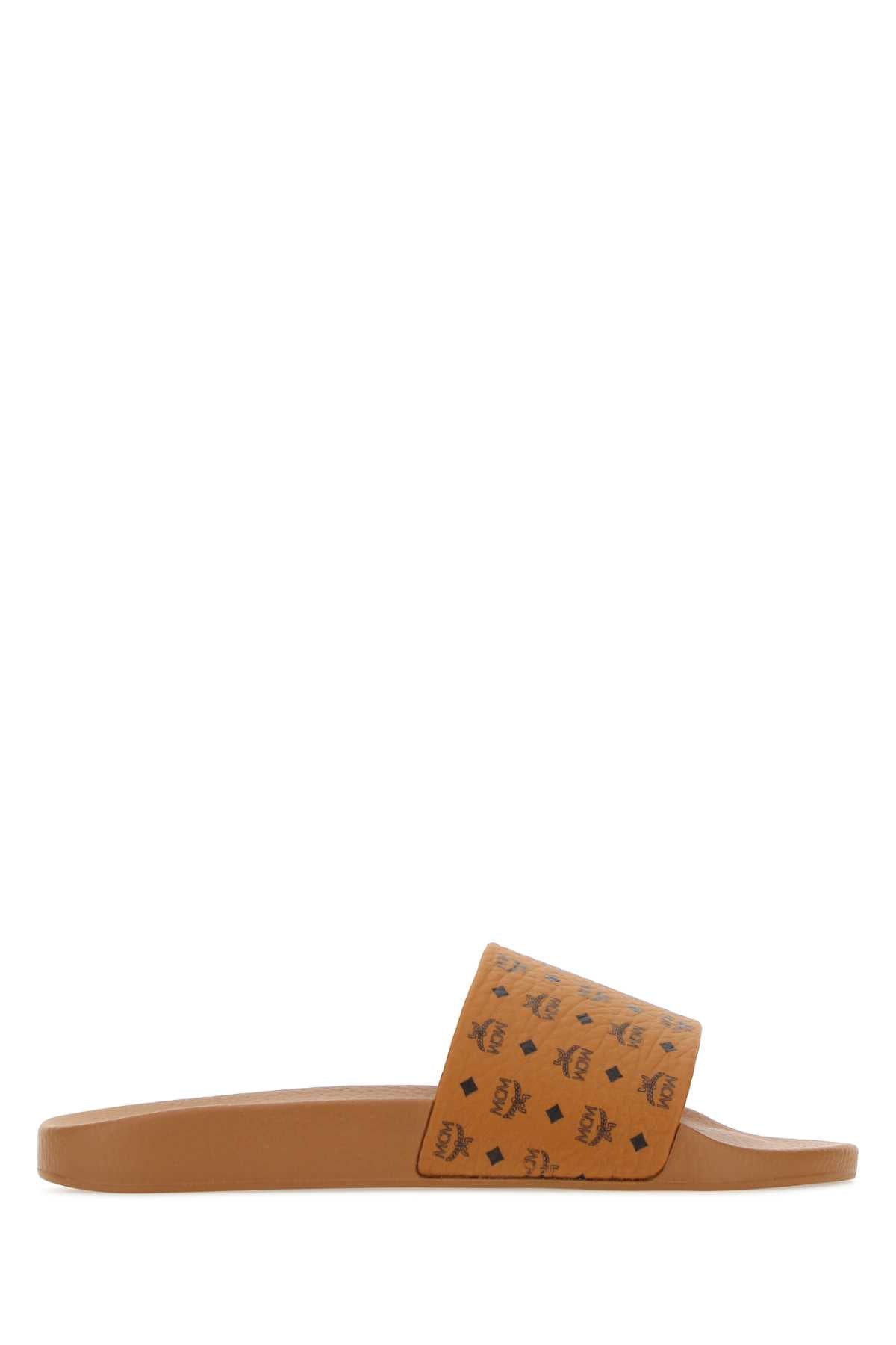 Mcm Camel Canvas Slippers – Balardi