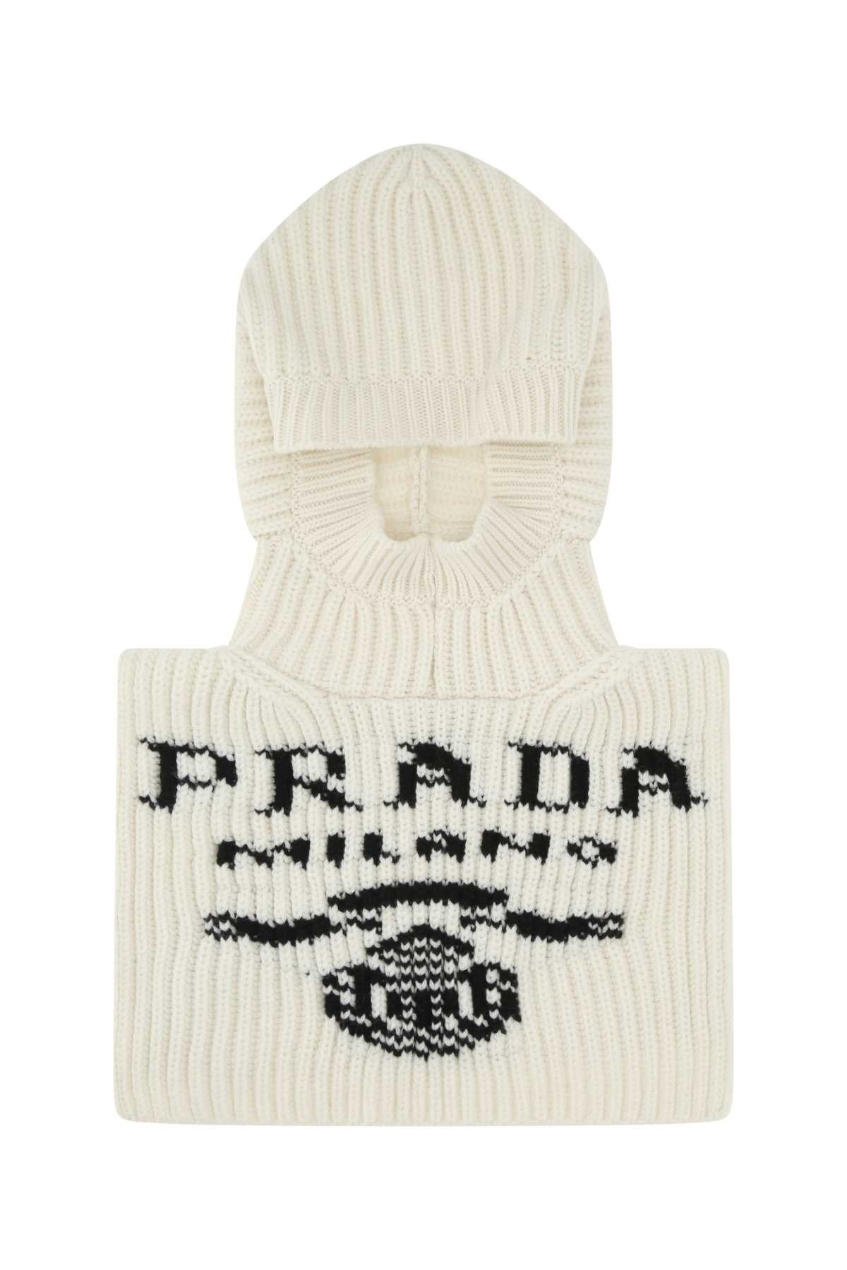 Prada Ivory Cashmere Balaclava – Balardi