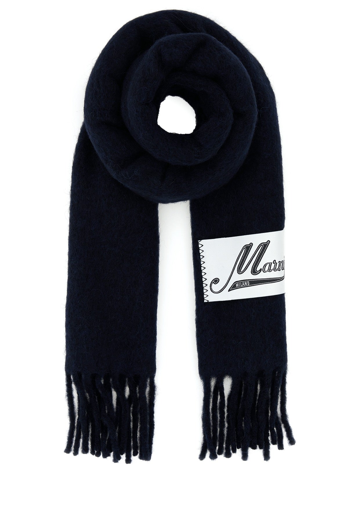 Marni Midnight Blue Alpaca Blend Scarf – Balardi