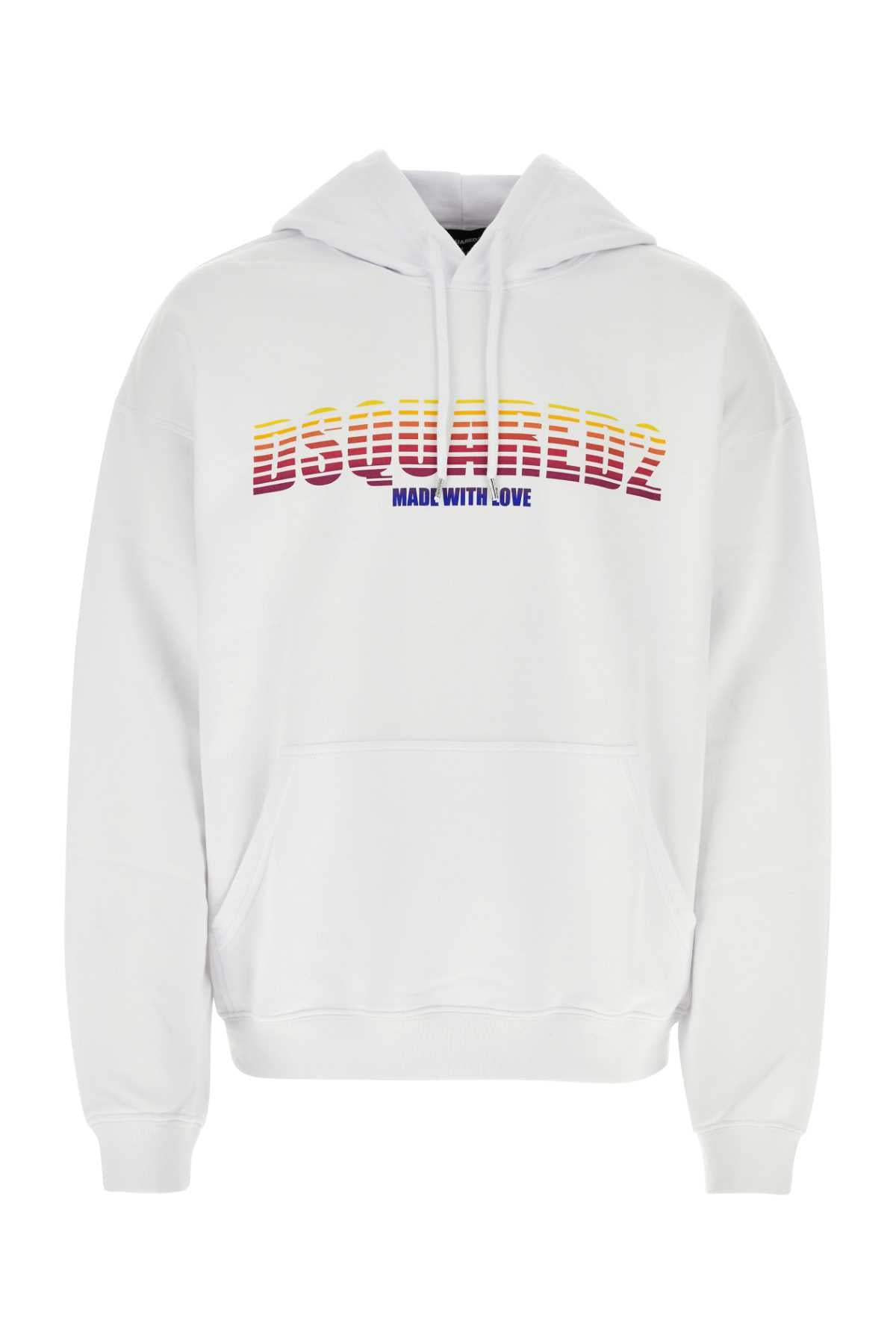 Dsquared White Cotton Sweatshirt – Balardi