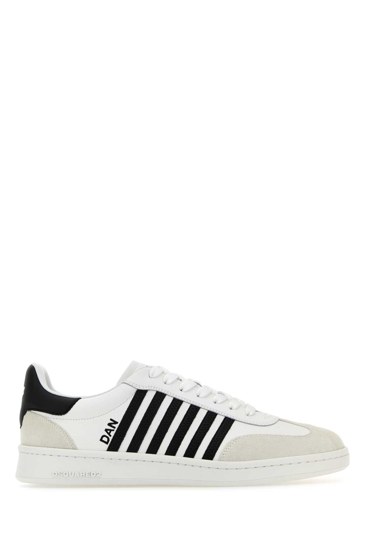 Dsquared White Leather Boxer Sneakers – Balardi