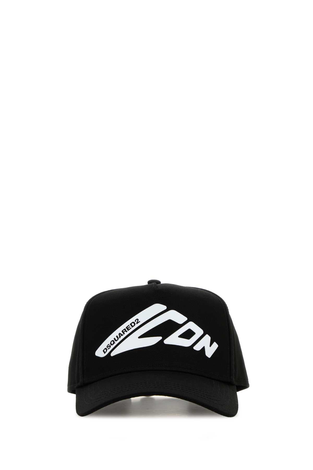 Dsquared Black Cotton Baseball Cap – Balardi