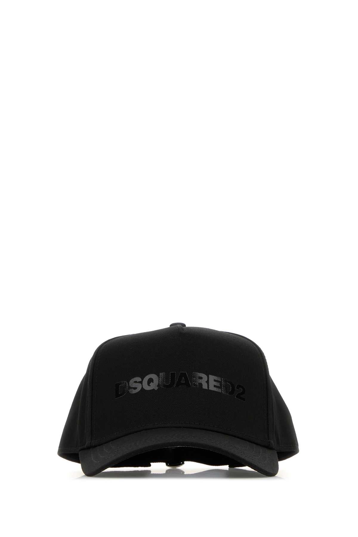 Dsquared Black Cotton Baseball Cap – Balardi