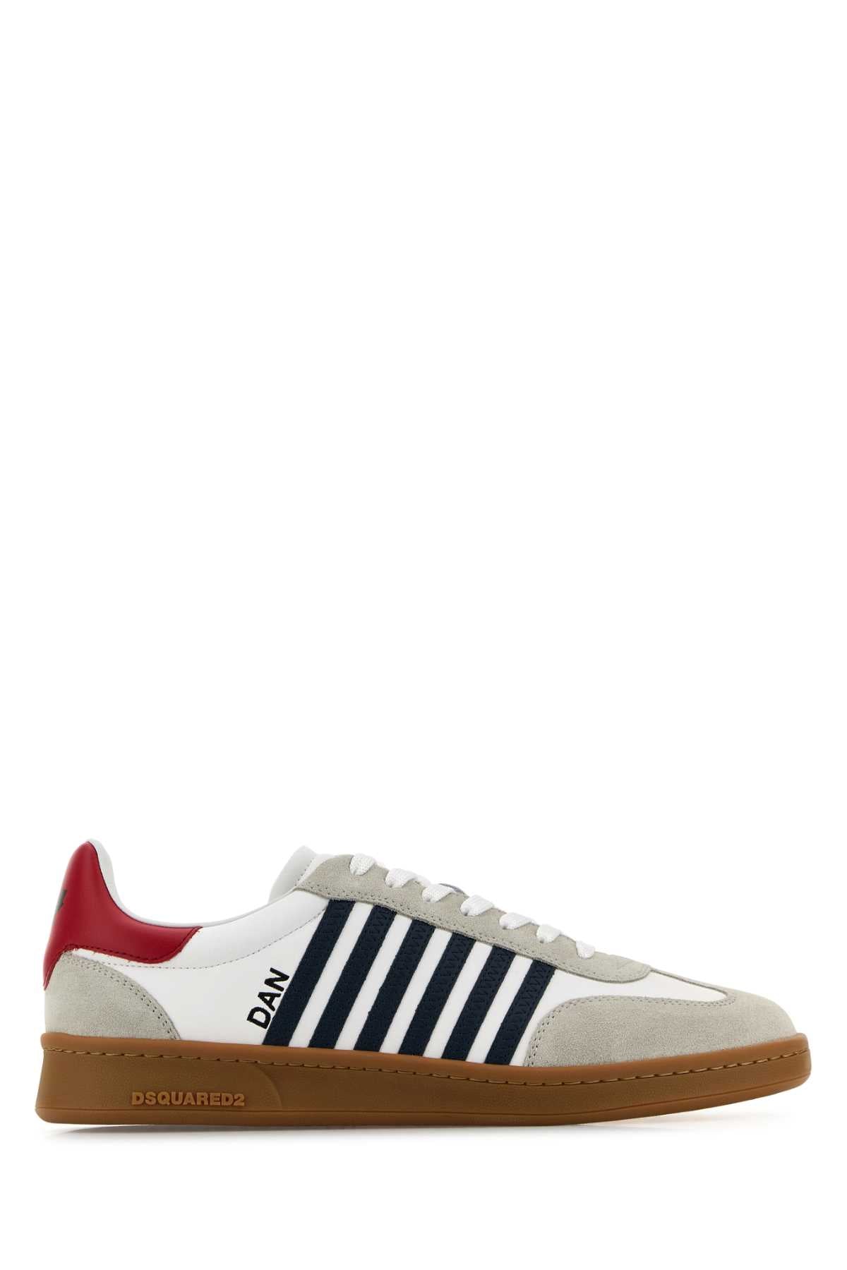 Dsquared White Leather Boxer Sneakers – Balardi