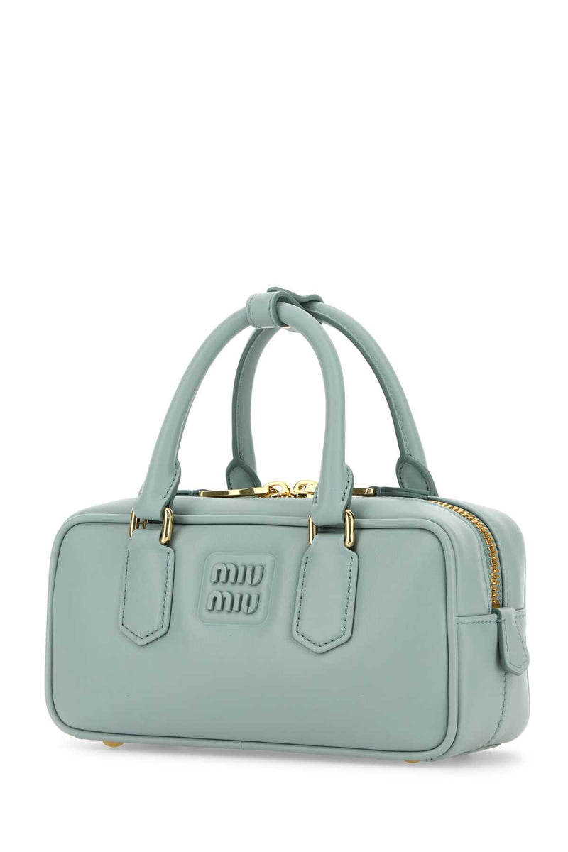 Miu Miu Powder Blue Leather Arcadie Handbag | Balardi