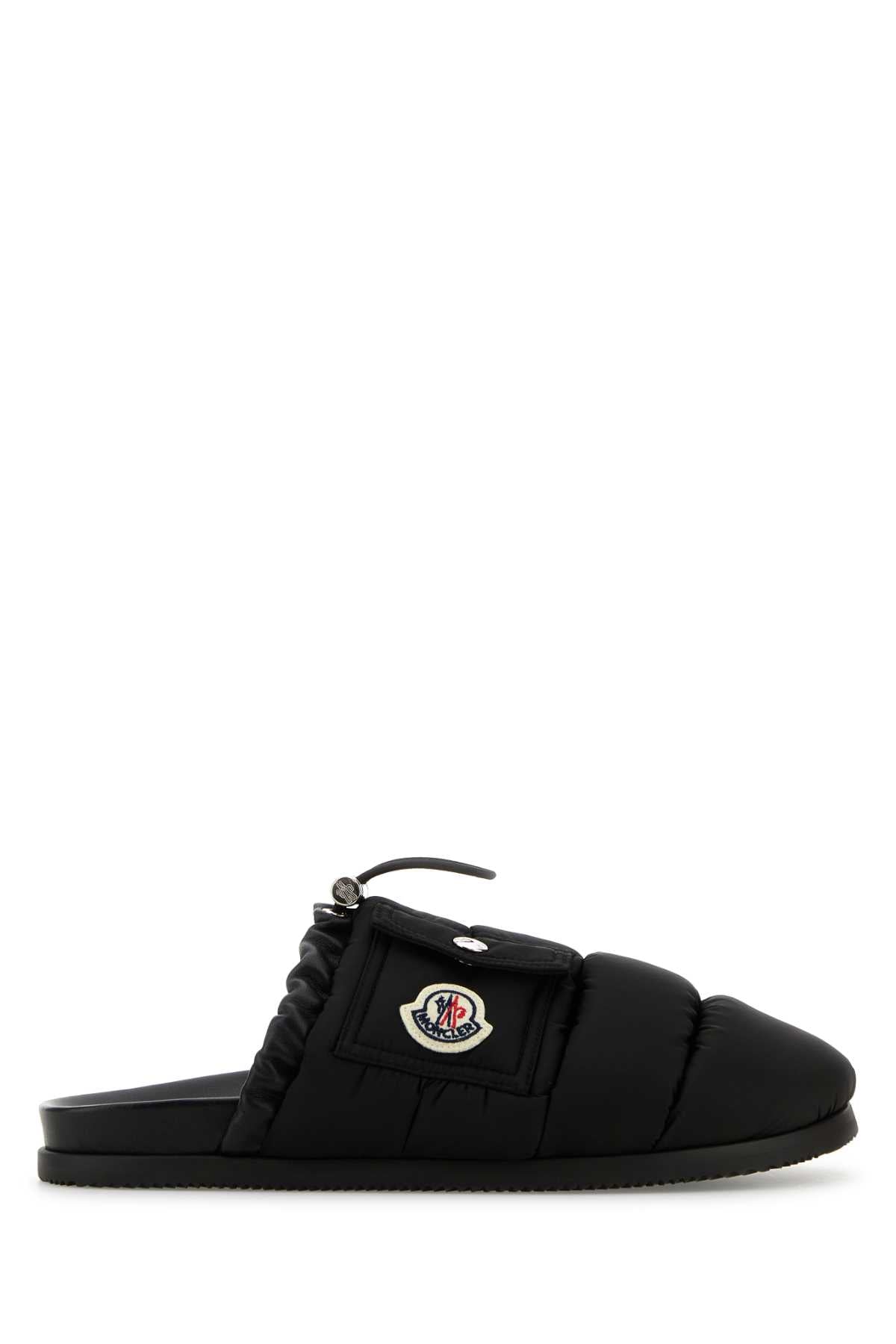 Moncler Black Fabric Mon Pocket Slippers – Balardi