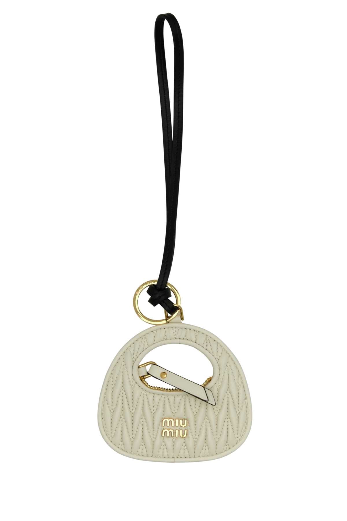 Miu Miu Ivory Leather Keyring – Balardi