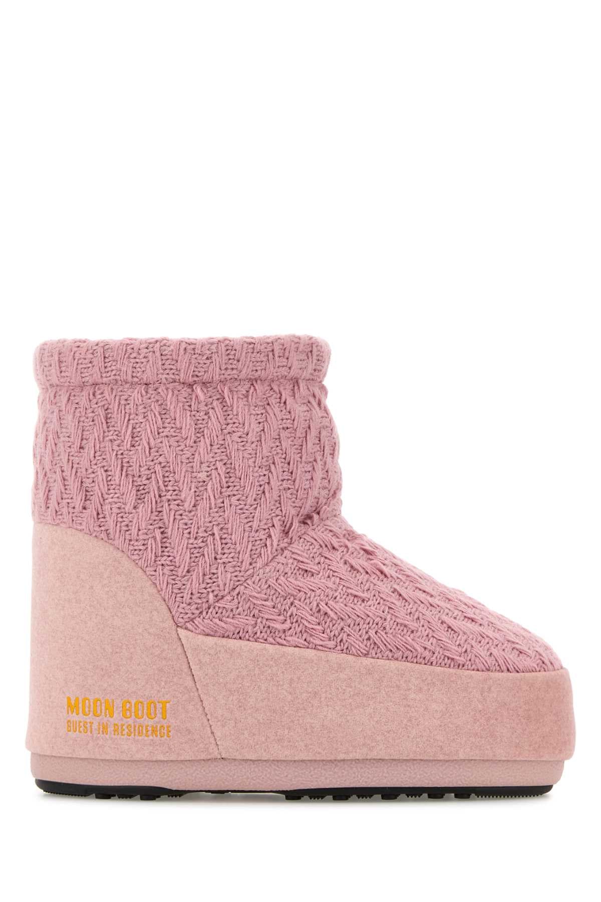Moon Boot Pink Fabric Moon Boot X Guest In Residence Icon Low Ankle Bo ...
