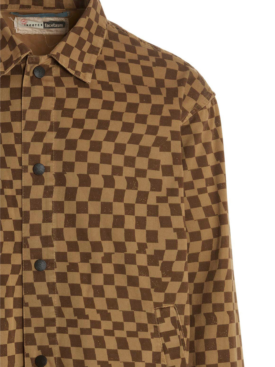 Incotex Red X Facetasm Check Print Overshirt | Balardi