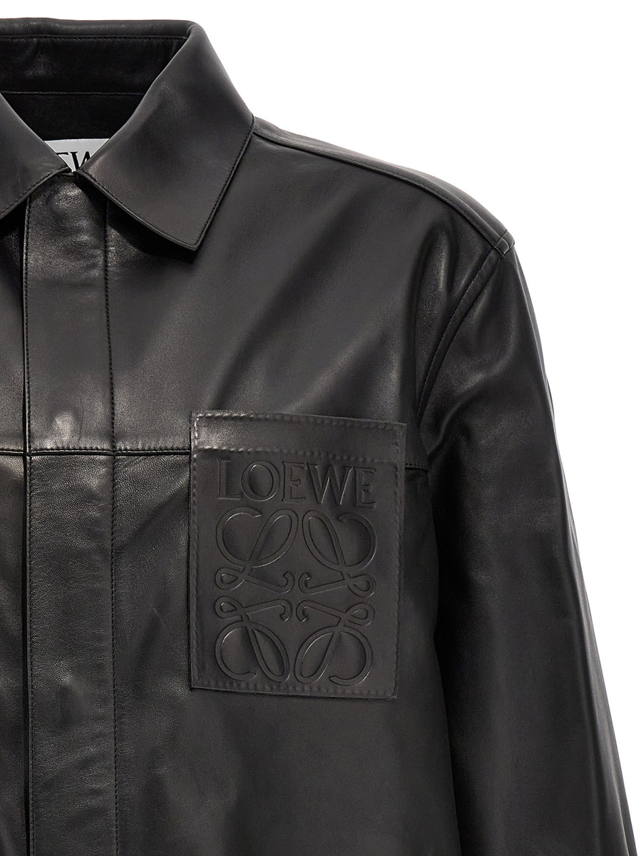 Loewe Logo Leather Jacket | Balardi