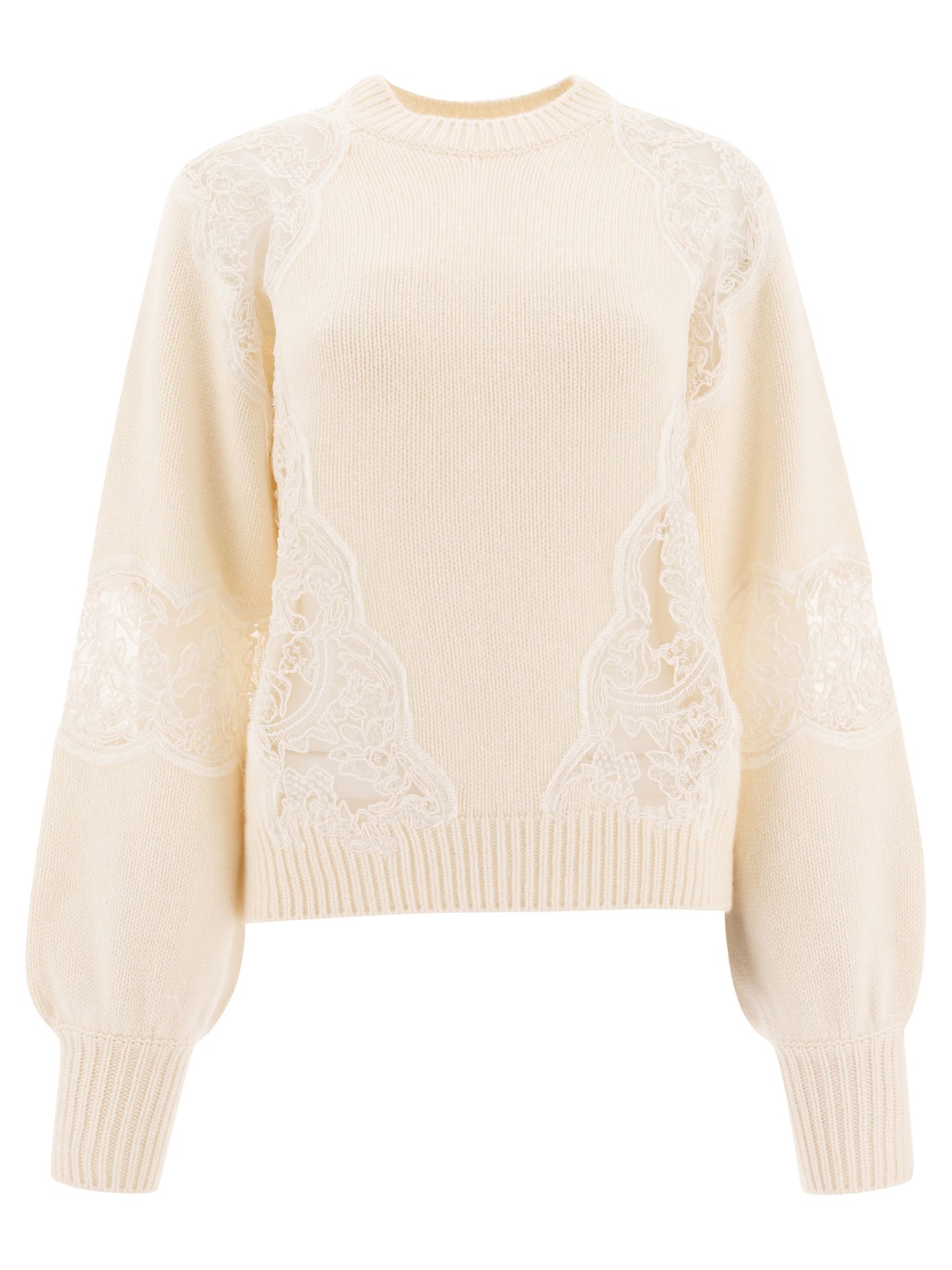 Elie Saab Sweater With Lace Inserts – Balardi