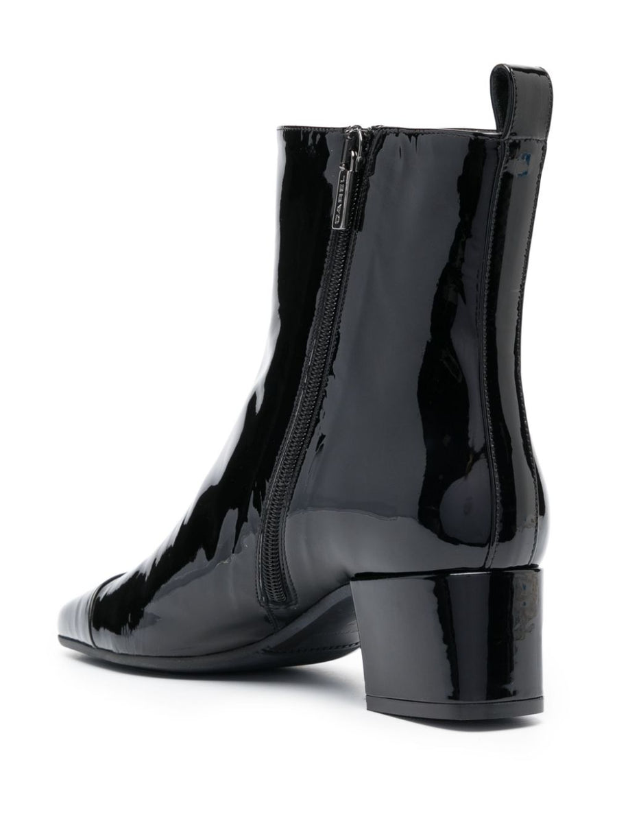 Carel Paris Black Lamb/Patent Leather Boo | Balardi