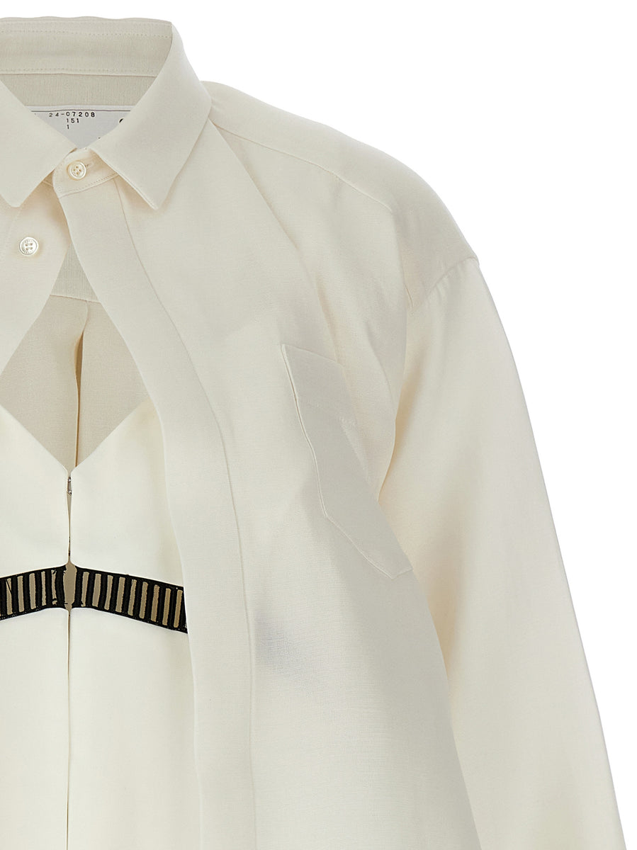 Sacai Overlapping Shirt Silk Dress | Balardi