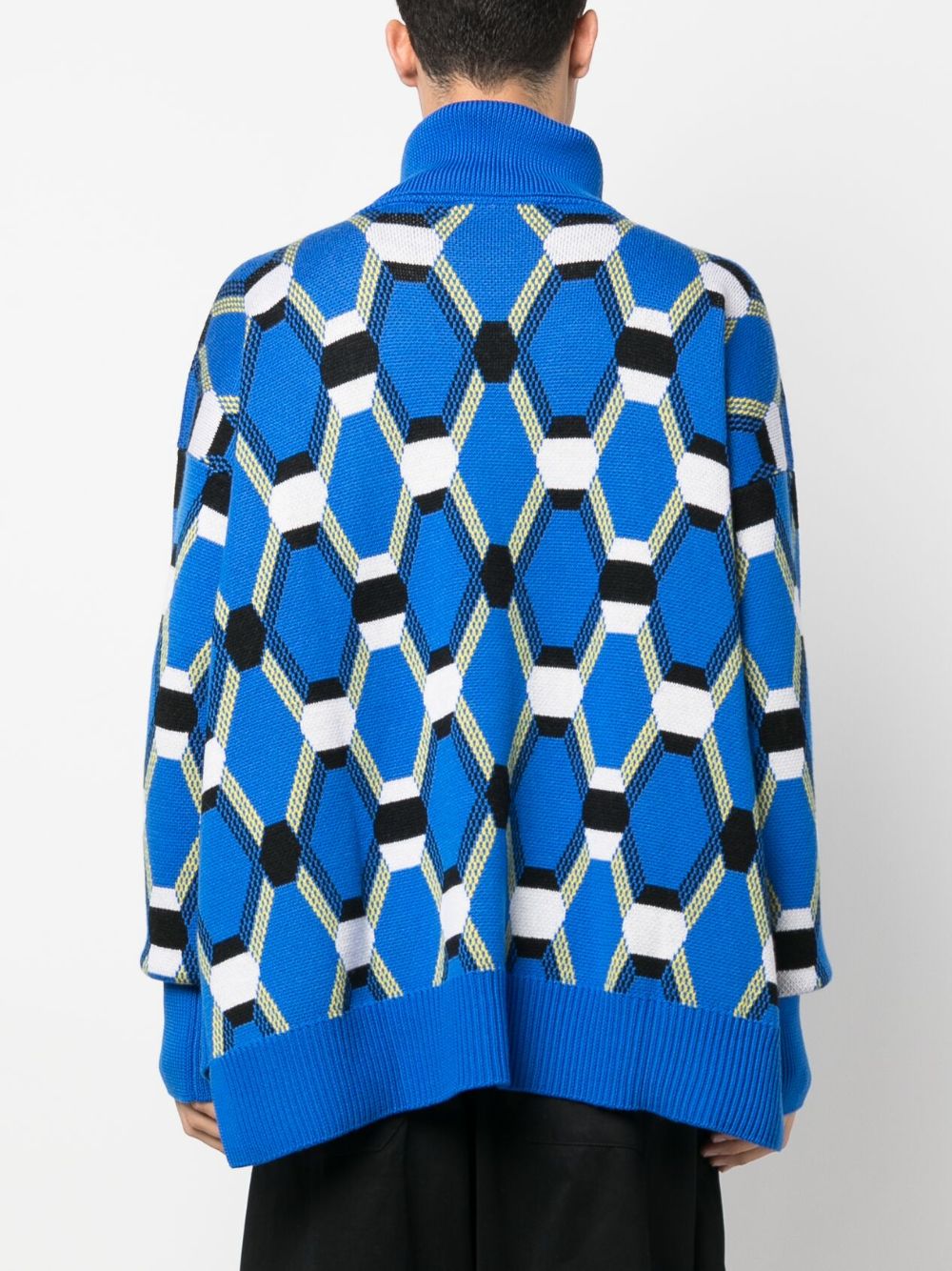 Random Identities Roll Neck Jacquard Sweater – Balardi