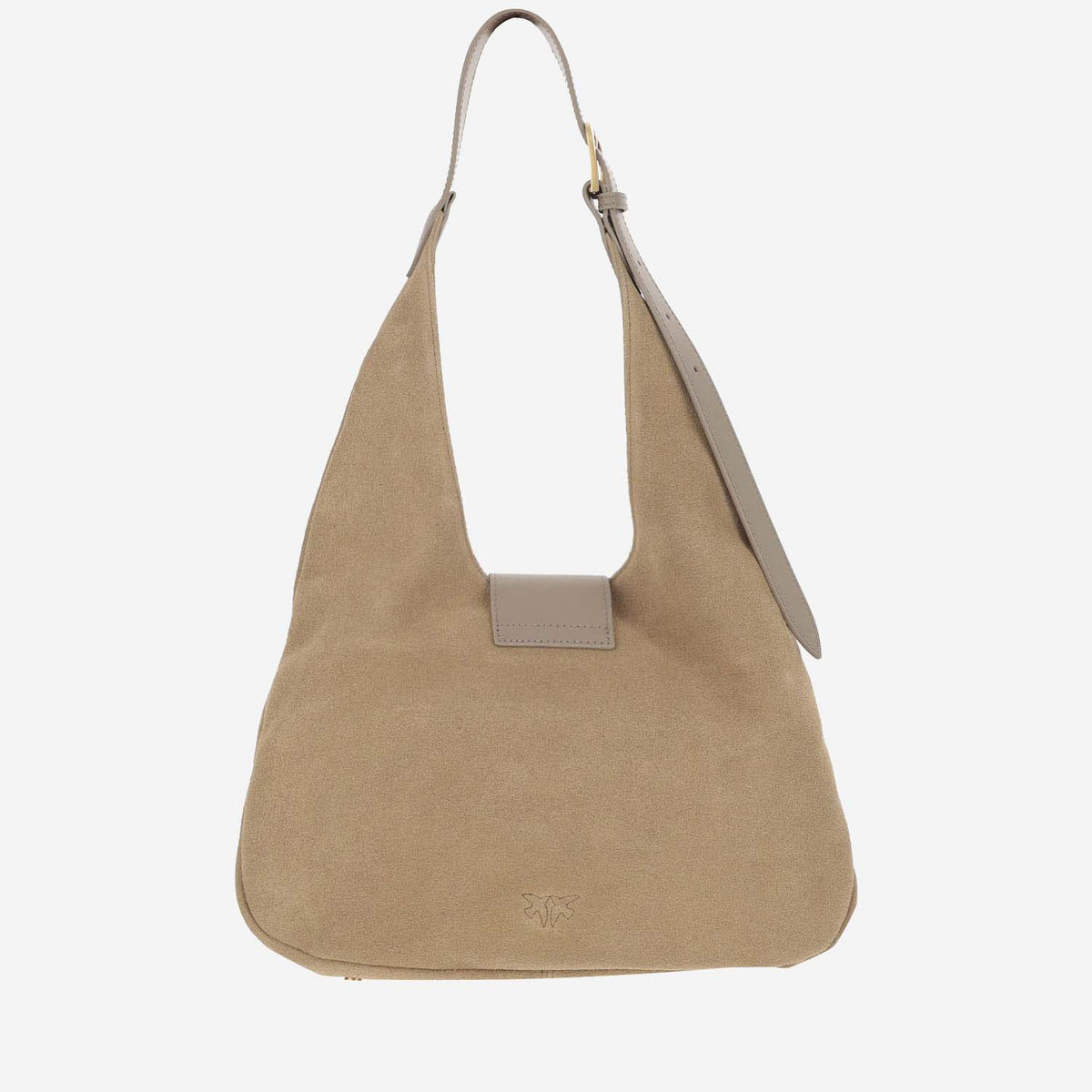 Pinko Mini Suede Hobo Bag With Logo | Balardi