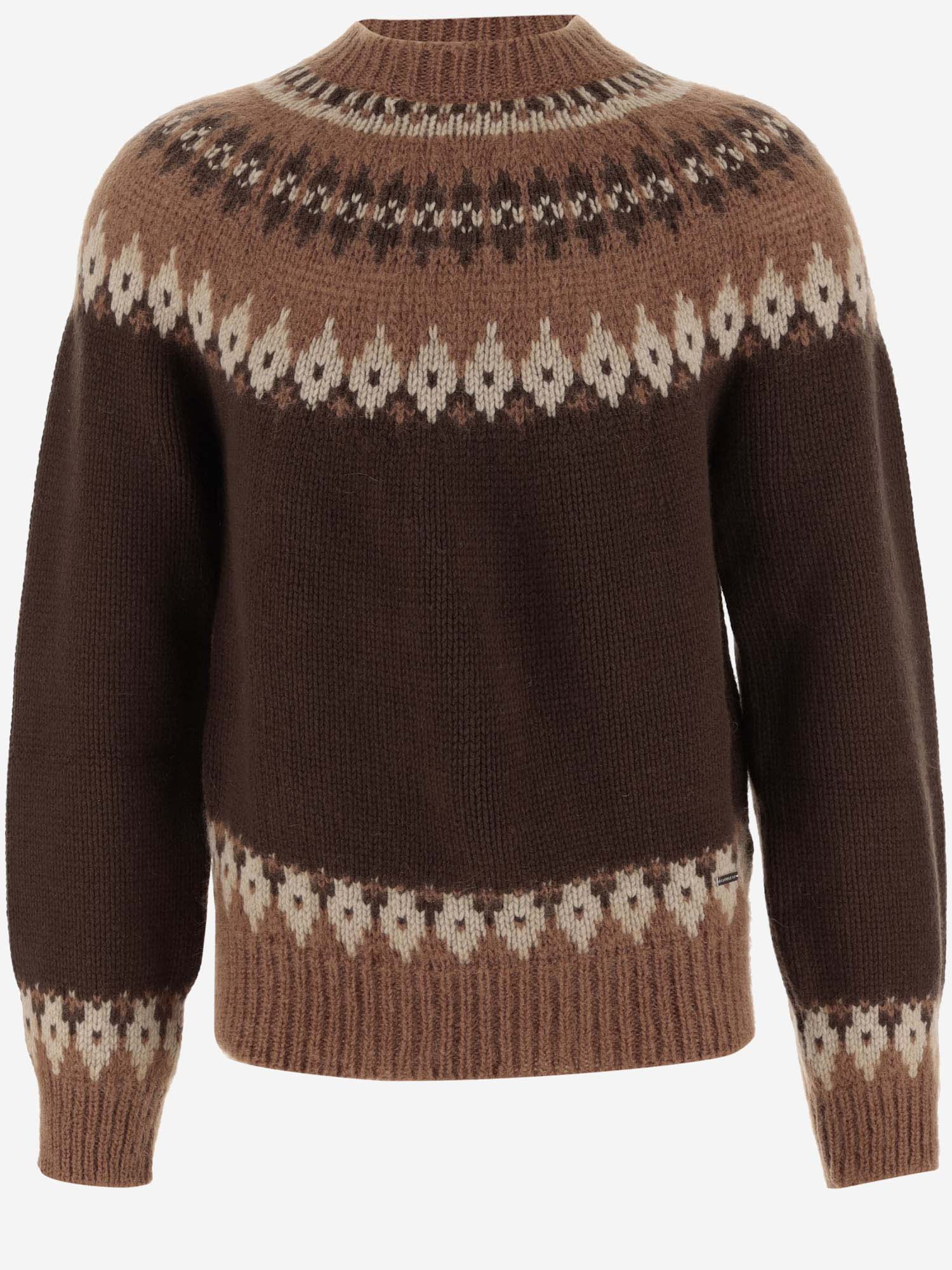 Dsquared2 Wool Blend Sweater With Geometric Pattern – Balardi