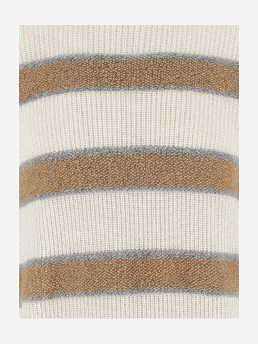 Malo Cashmere Sweater With Striped Pattern | Balardi