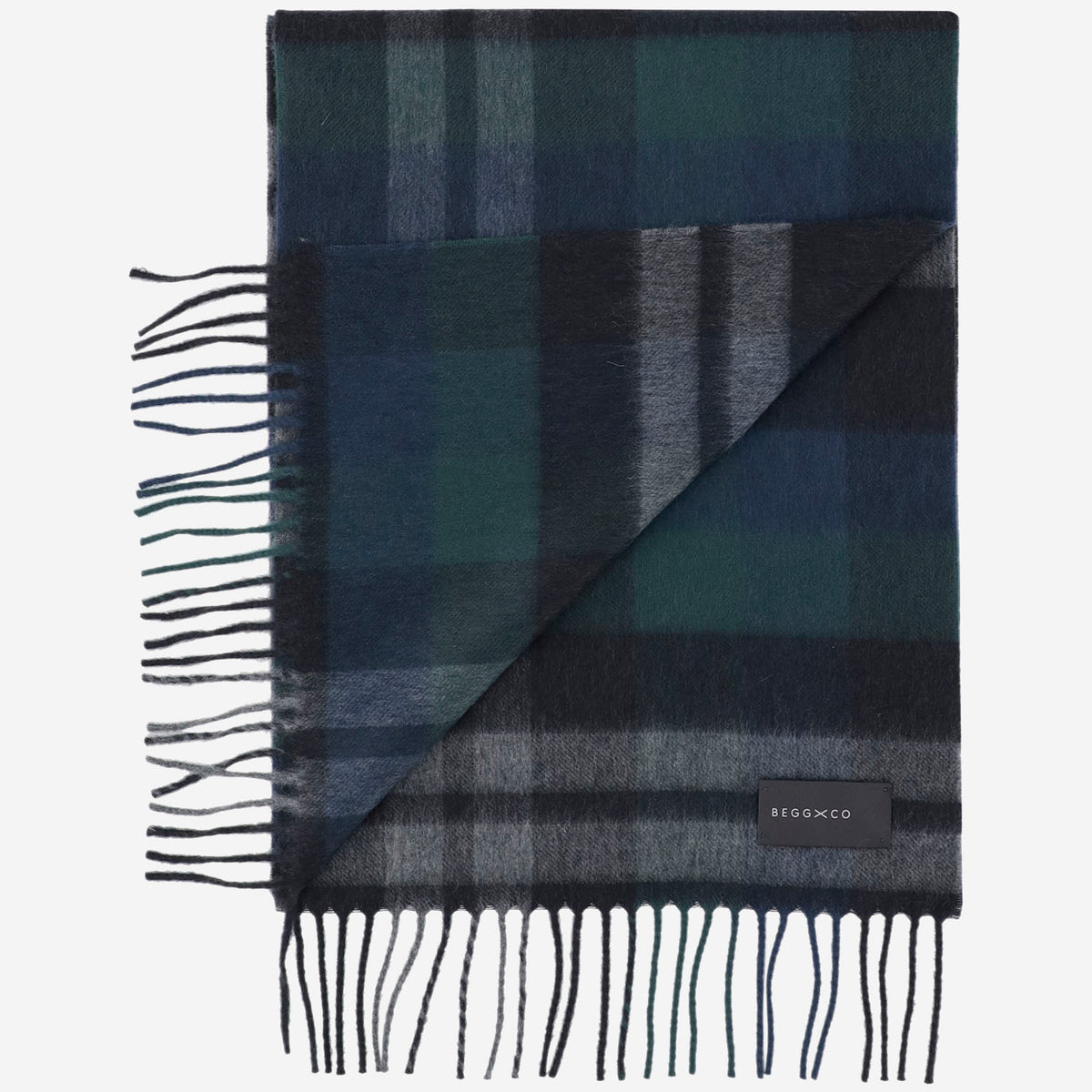 Alex Begg Cashmere Scarf With Check Pattern | Balardi