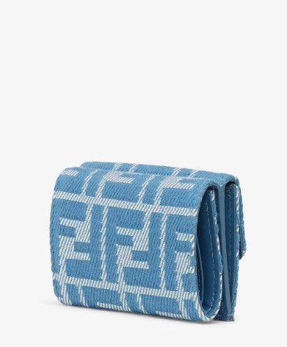 Fendi Baguette Micro Trifold Light Blue Wallet | Balardi