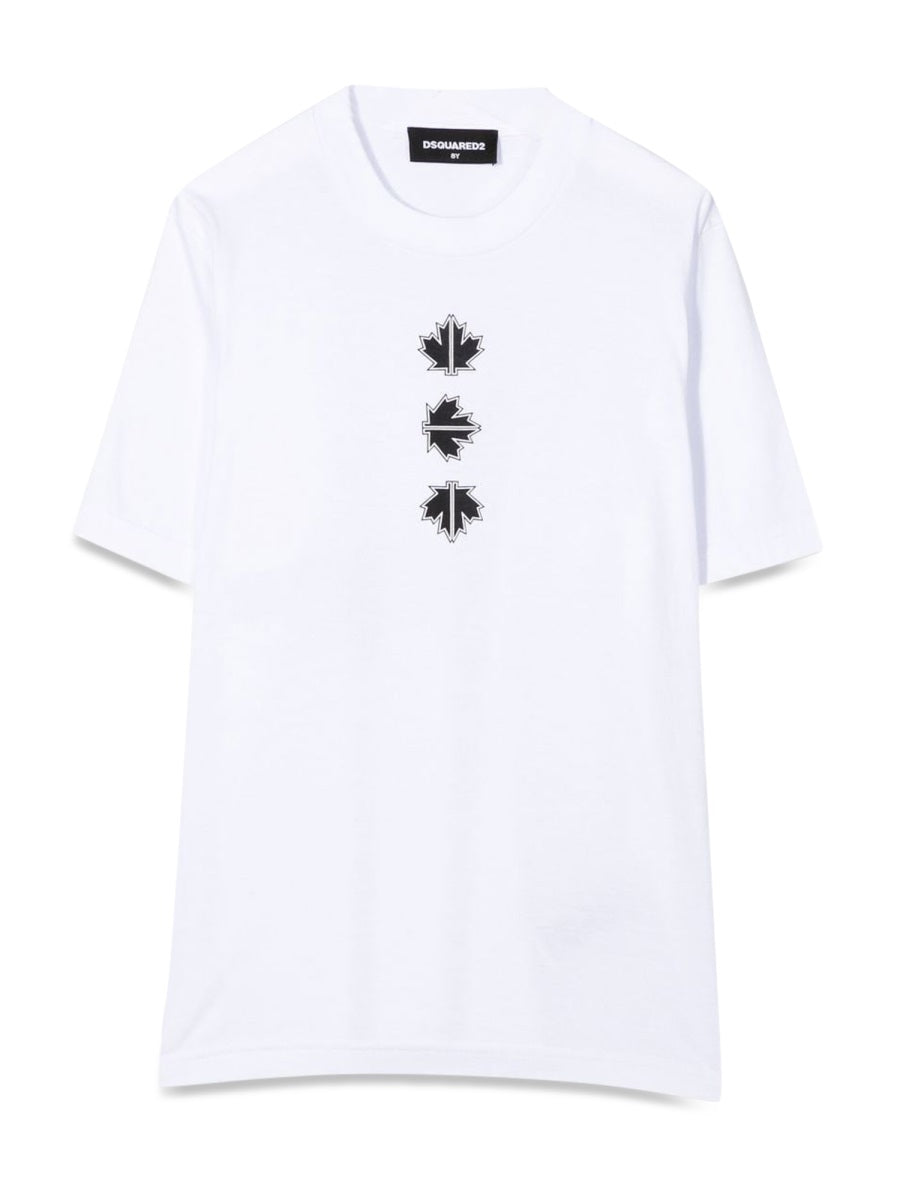 Dsquared T Shirt Logo On The Back And Front Leaves – Balardi