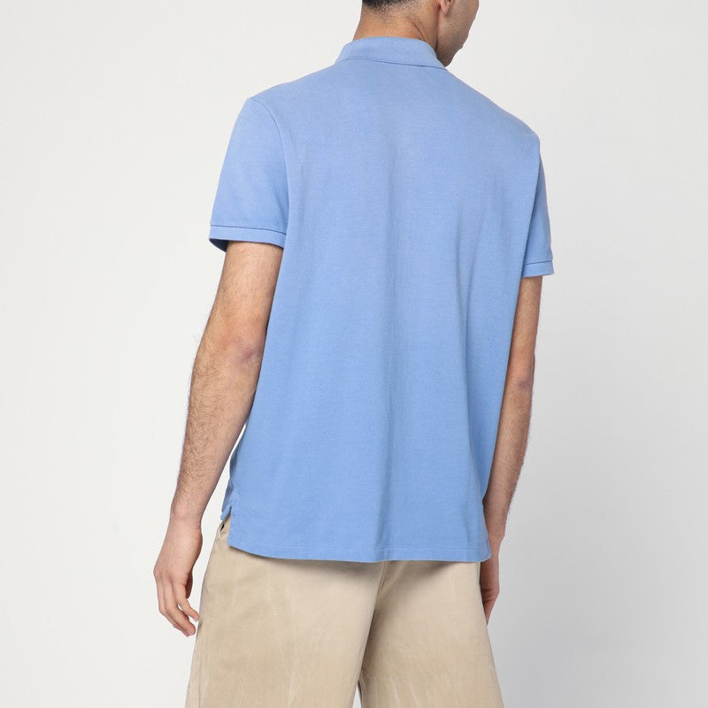 Polo Ralph Lauren Light Blue Polo With Polo Bear Custom Slim Fit | Balardi