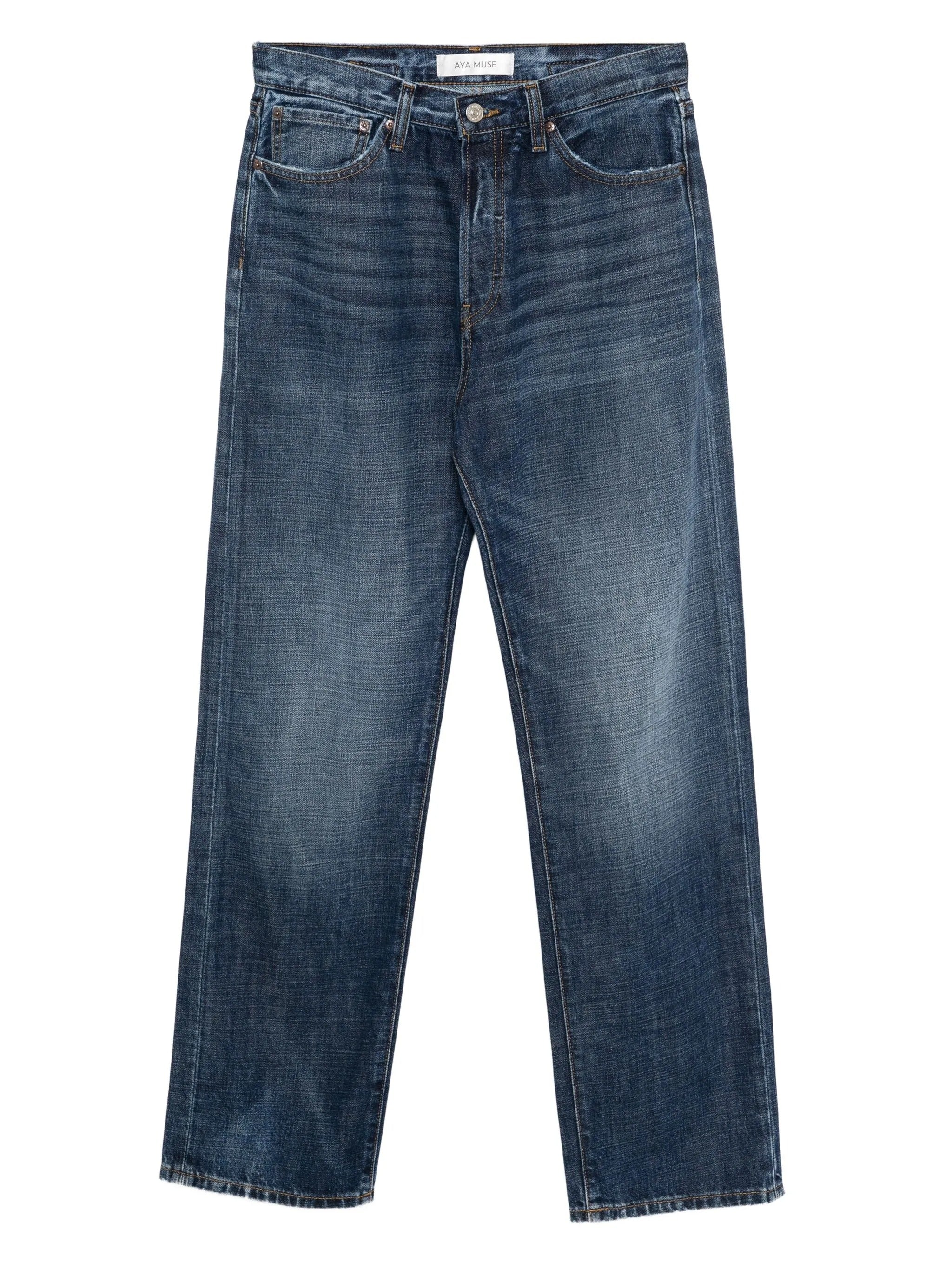 Aya Muse Straight Jeans With Buckle – Balardi