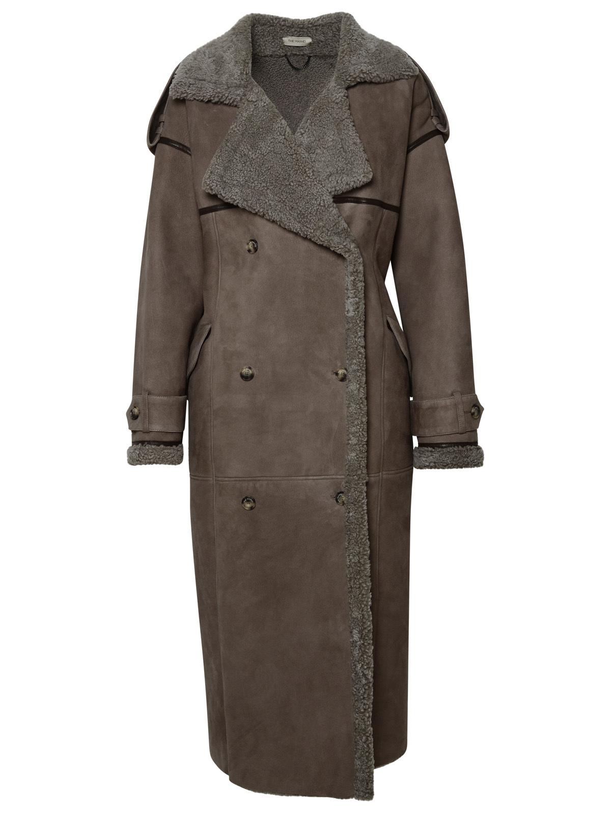 Mannei 'Jordan' Dove Grey Suede Coat – Balardi